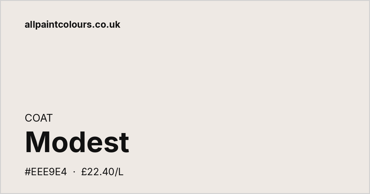 Modest by Coat — alternatives, matches & prices | allpaintcolours.co.uk